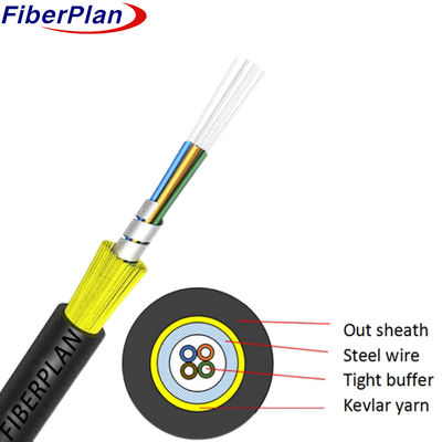 Spiral Steel Wire Armored Distribution Indoor Fiber Optic Cable