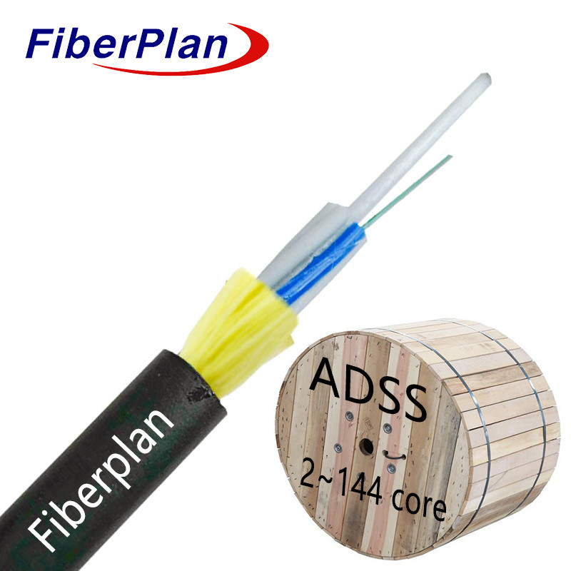Single Sheath Outdoor Aerial Fiber Optic All Dielectric Self Supporting ...