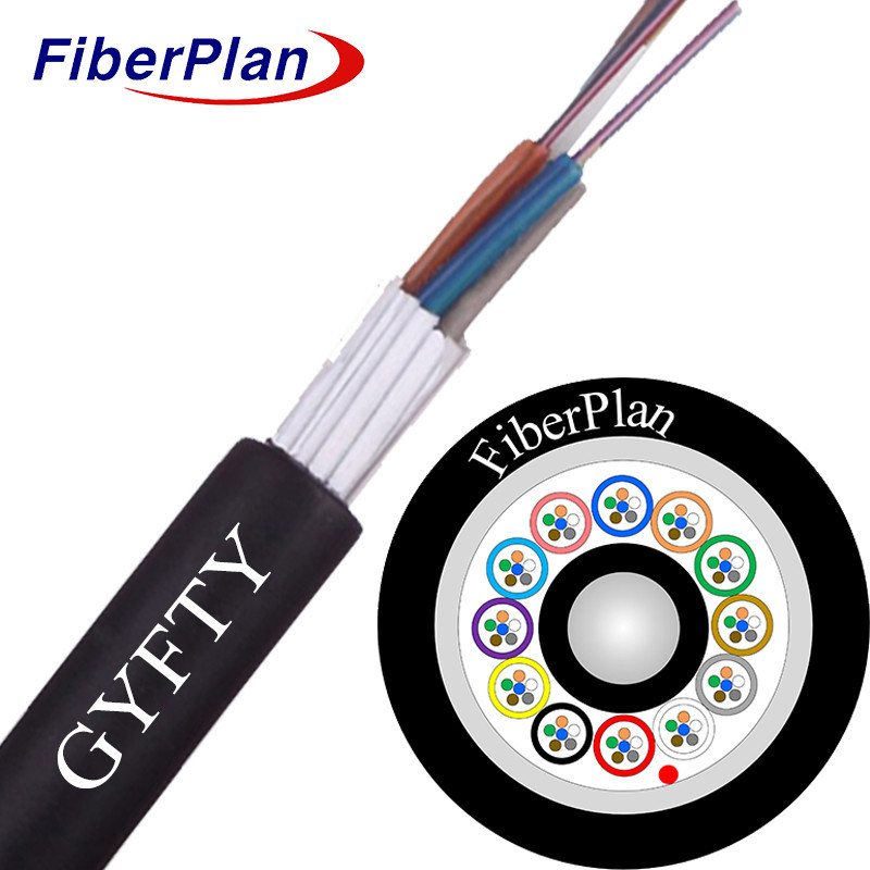 Outdoor Non Armored Single Multi Mode Duct 2-144 Core Air Blown Fiber Optic Cable GYFTY