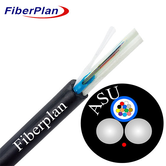 Outdoor Aerial Flat ADSS ASU Fiber Optic Cable 2-24 Core 50-150m Span