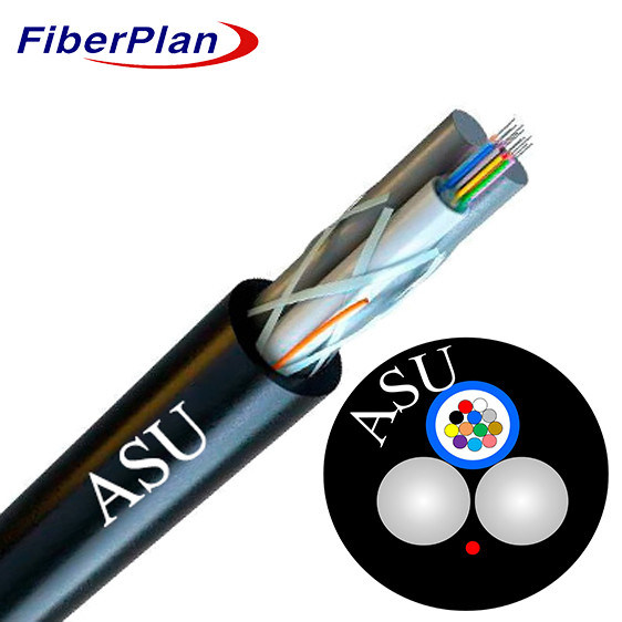 Outdoor Aerial Single Sheath Mini ADSS ASU Fiber Optic Cable For 50 ...