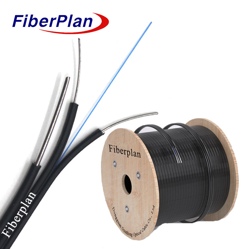 Fiber To The Home Aerial FTTH Optical Fiber Drop Cable With Messenger ...