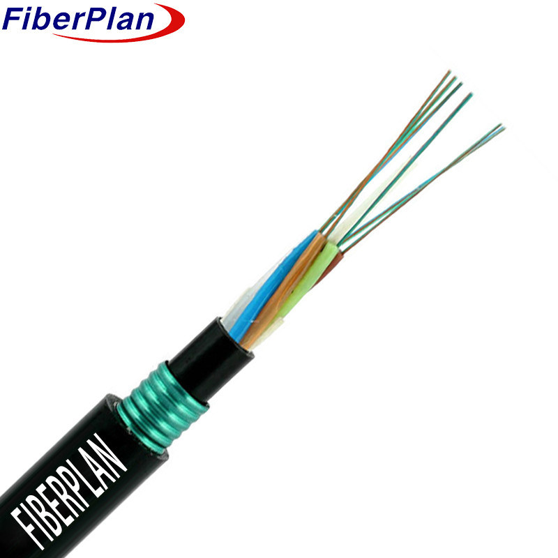 GYTY53 PE Inner Outer Sheath 8 Core Single Multi Mode Fiber Optic Cable