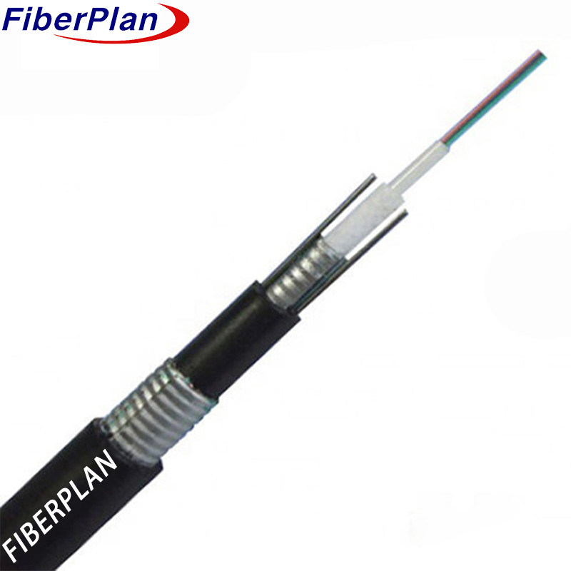 Flexible Double Steel Tape Armored Outdoor GYXTW53 Fiber Optic Cable 2 ...