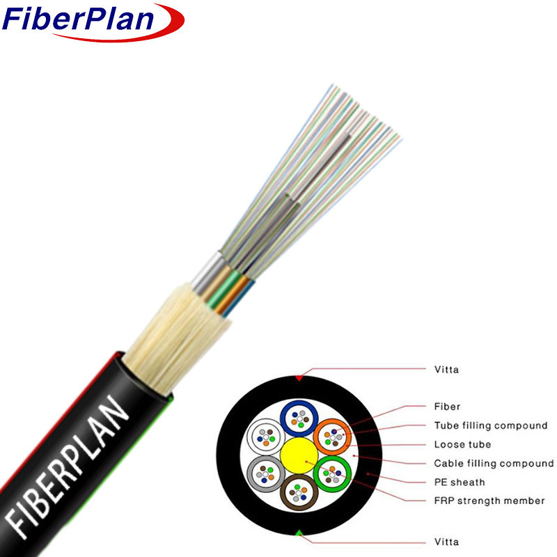 Kevlar Yarn Reinforcing Aerial 4 24 Core Fiber Optic Cable