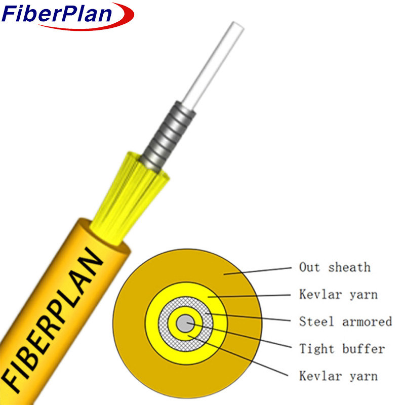 Single Armored Single Core Fiber Optical Cable For Indoor