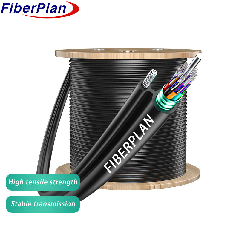 6 Core Armored Figure 8 Aerial Stranded Steel Wire Fiber Optic Cable