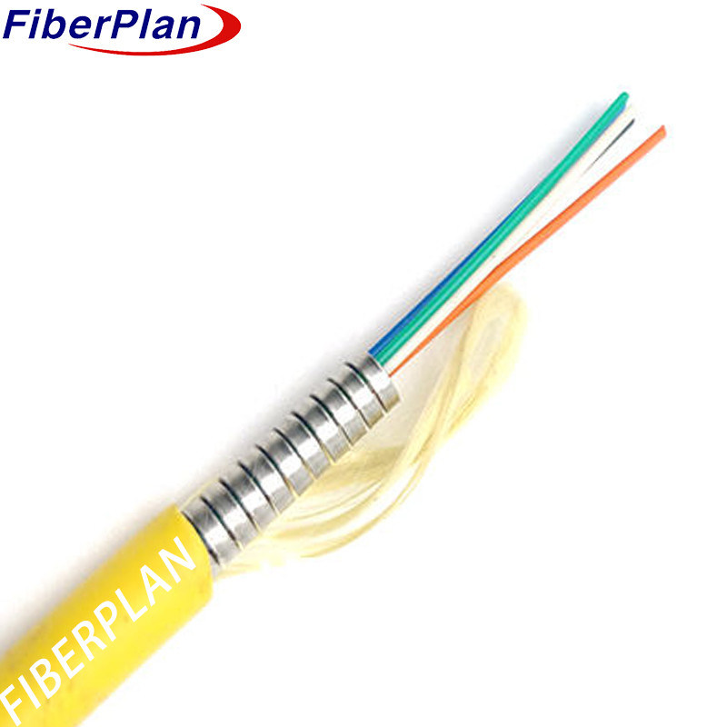 Buy Fiber Optic Cable 2 Core Spiral Steel Armoured Cable Single Core ...