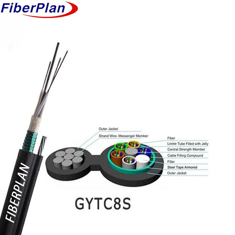GYTC8S Armored Outdoor Figure 8 Self Supporting Fiber Optic Cable 6 ...