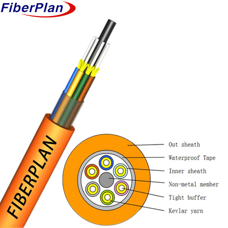 Multi Core FRP Break Out Tight Buffer Indoor Fiber Optic Cable