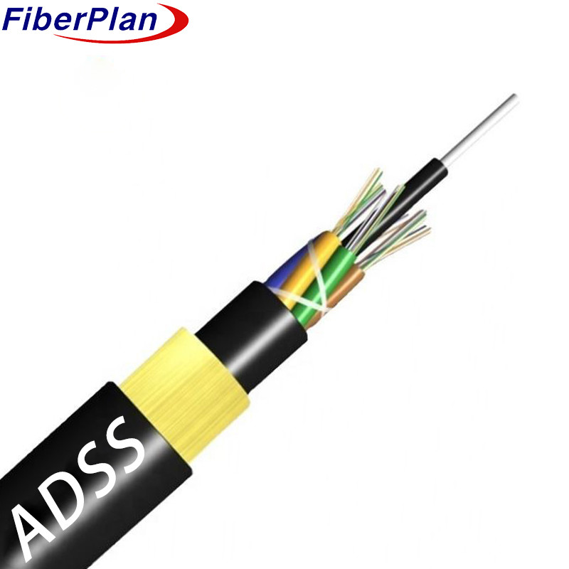 Double Sheath Kevlar Yarn Reinforced Adss Cable Fiber Optic Cable Outdoor
