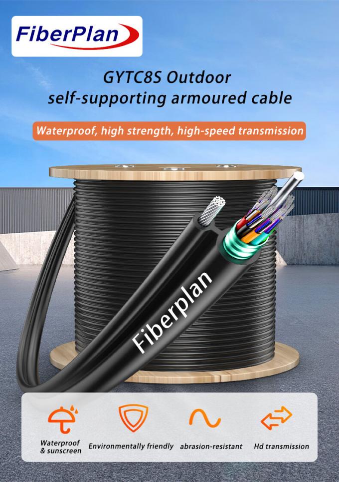 4 6 8 12 24 48 Core GYTC8S Figure 8 Self Supporting Fiber Optic Cable