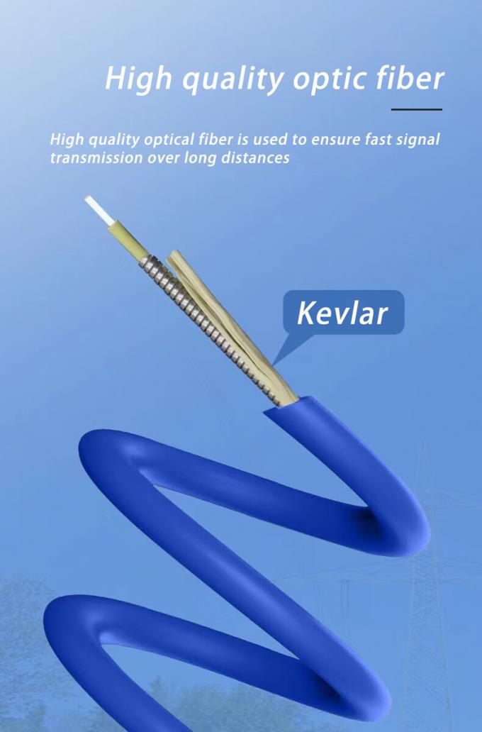 Spiral Armored With Braiding Multi Core Indoor Fiber Optic Cable